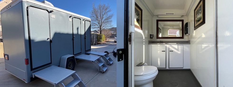 Bathroom Rental Trailer (DELUXE)- Porta Potty - St. George Fun